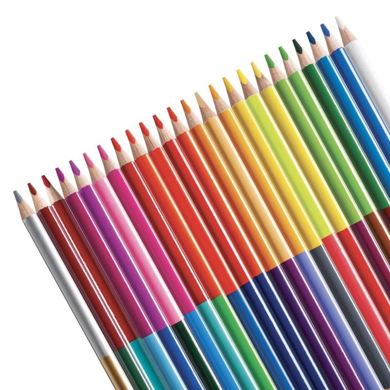 Triangular Pencils BiColor - 24 Pcs COLORED PENCILS CARIOCA