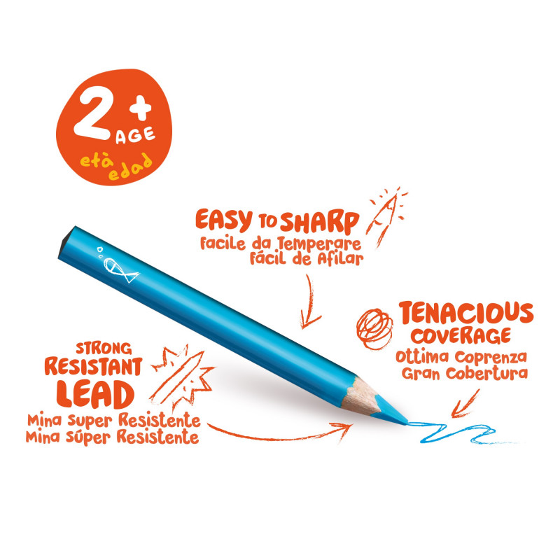Triangular Pencils BABY - 10 Pcs PENCILS & CRAYONS CARIOCA