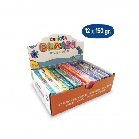 Display Plasticine Plasty 150 g - 12 Pcs MODELING CLAY CARIOCA