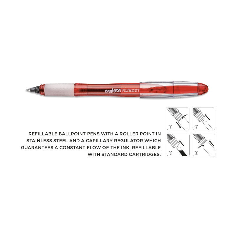 Refillable Roller Pen Primary FOUNTAIN PENS & ROLLERS CARIOCA