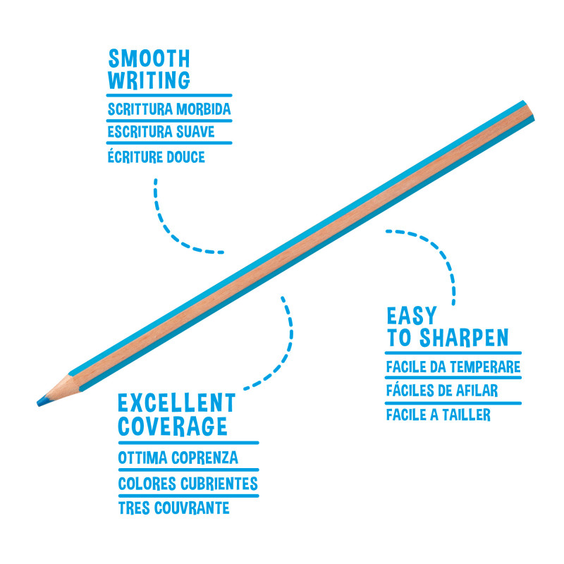 Crayons Hexagonal Supercolor - 12 Pcs CRAYONS DE COULEUR CARIOCA