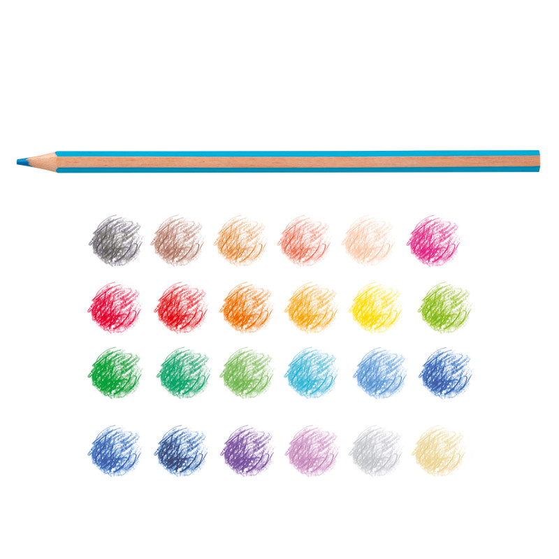 Crayons Hexagonal Supercolor - 24 Pcs CRAYONS DE COULEUR CARIOCA