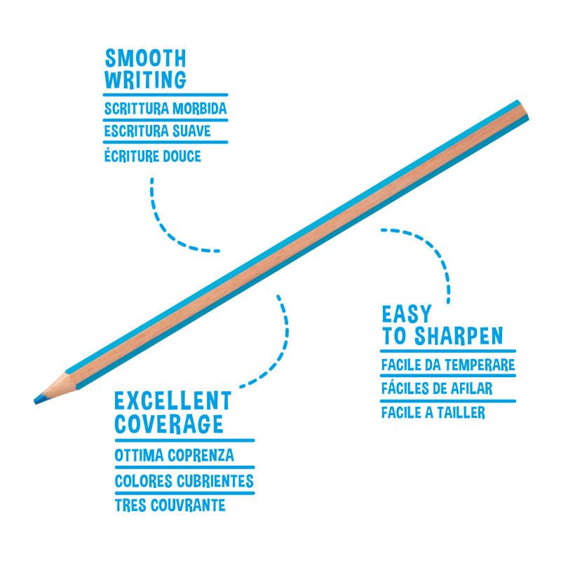 Hexagonal Pencils Supercolor - 24 Pcs COLORED PENCILS CARIOCA