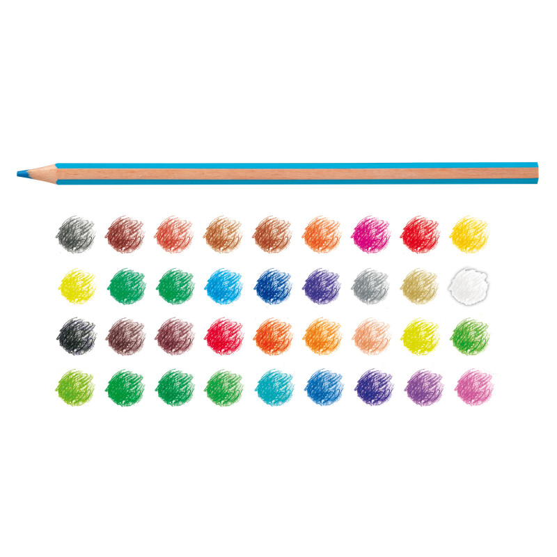 Crayons Hexagonal Supercolor - 36 Pcs CRAYONS DE COULEUR CARIOCA