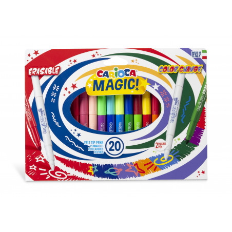 Magic Felt Tip Pens Magic Markers - 20 Pcs MAGIC CARIOCA