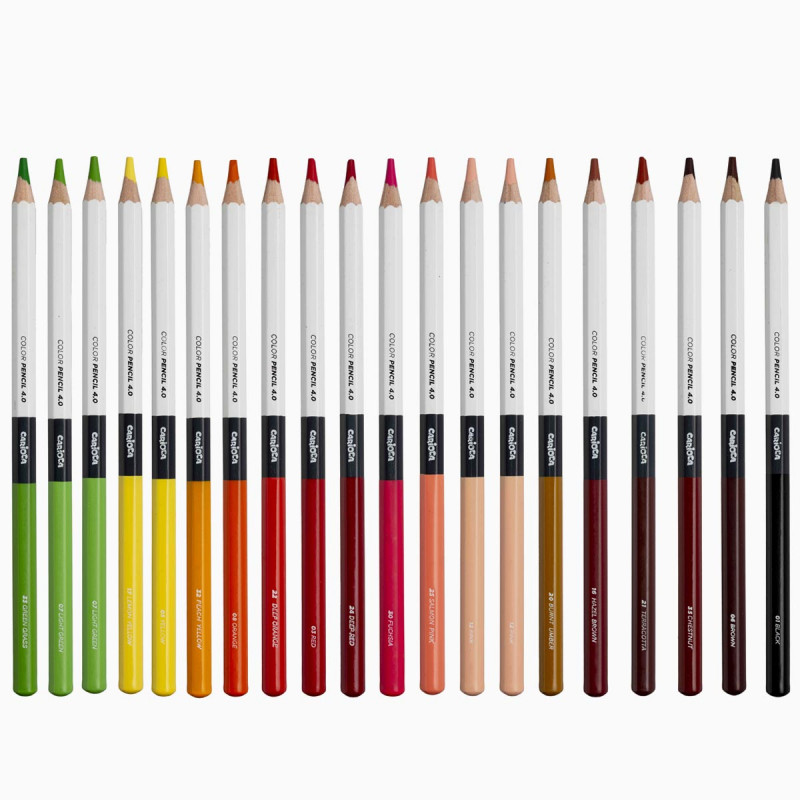 CARIOCA Plus Crayons de Couleur 4.0 Boîte Rigide - 40 Pcs Colored P...