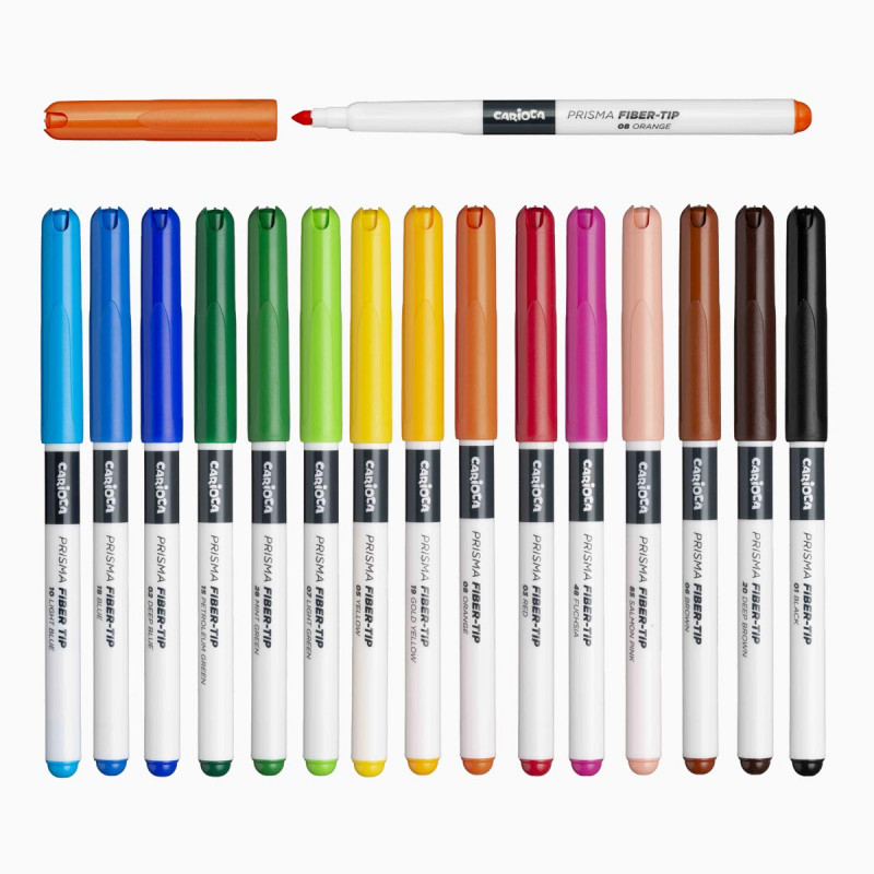 CARIOCA Plus Prisma Fiber-tip Hard Box - 30 Pcs Felt tip pen CARIOCA
