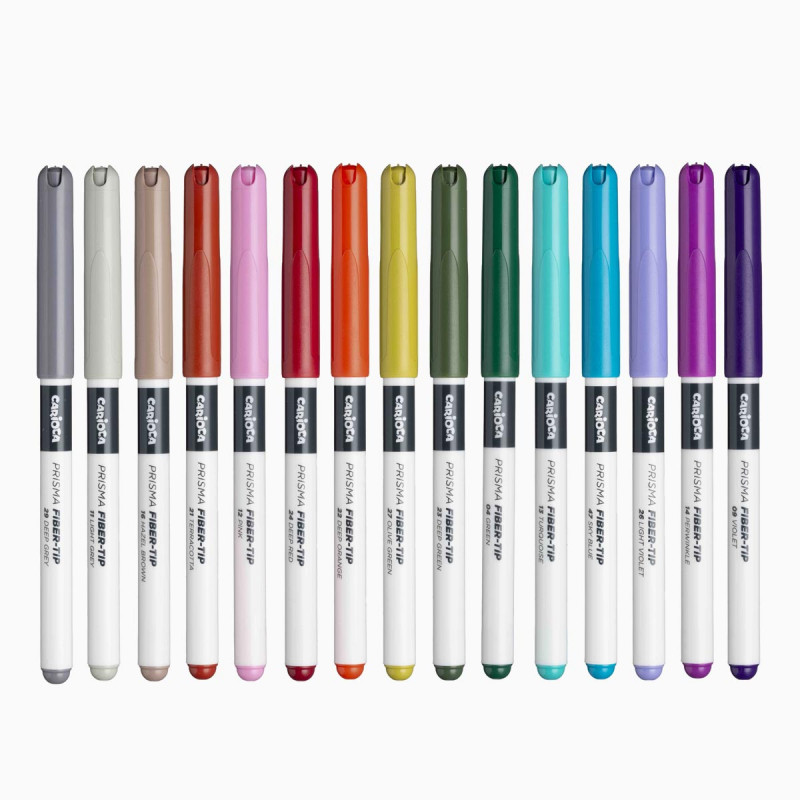 CARIOCA Plus Prisma Fiber-tip Hard Box - 30 Pcs Felt tip pen CARIOCA
