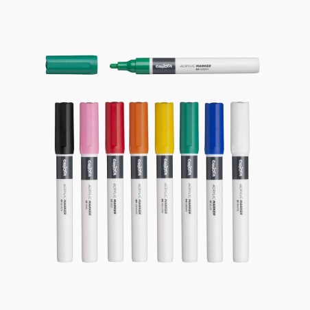 CARIOCA Plus Acrylic Marker Hard Box - 8 Pcs Acrylic marker CARIOCA