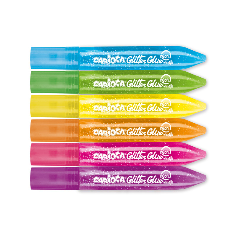 Glitter Glue Neon - 6 Pcs GLITTER GLUE CARIOCA