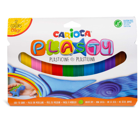 Plasticine Plasty 150 g - 12 Pcs MODELING CLAY CARIOCA