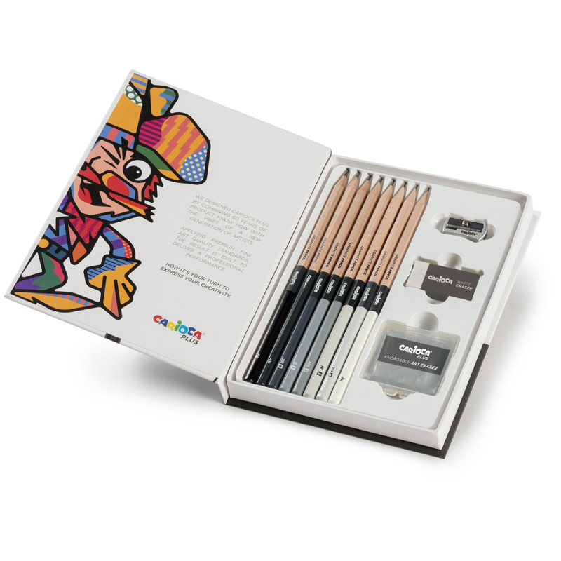 CARIOCA Plus Drawing Set - 8 Pcs Graphite CARIOCA