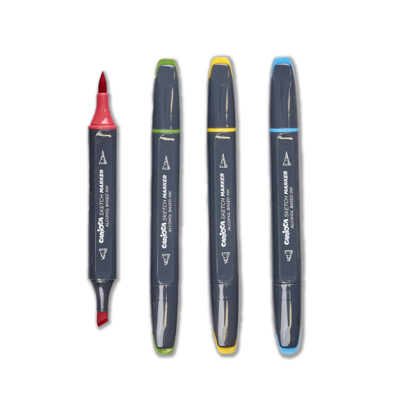 CARIOCA Plus Sketch Marker Hard Box Assorted Colors - 32 Pcs Sketch...