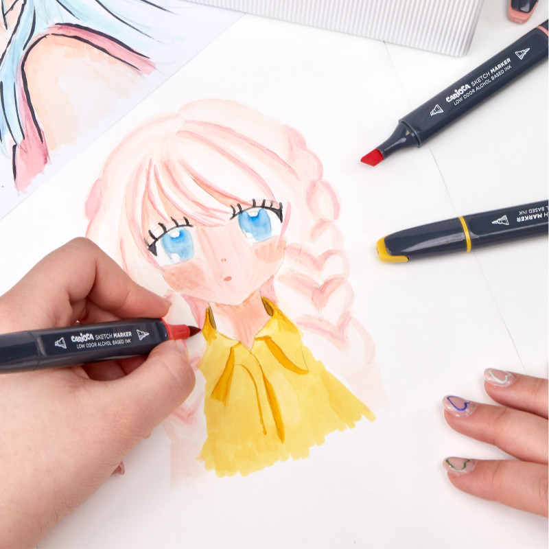 CARIOCA Plus Sketch Marker Assorted Colors - 10 Pcs Sketch Marker C...