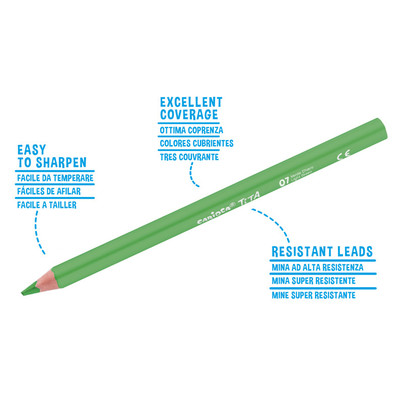 Maxi Triangular Pencils TITA - 6 Pcs TITA TRIANGULAR MAXI CARIOCA