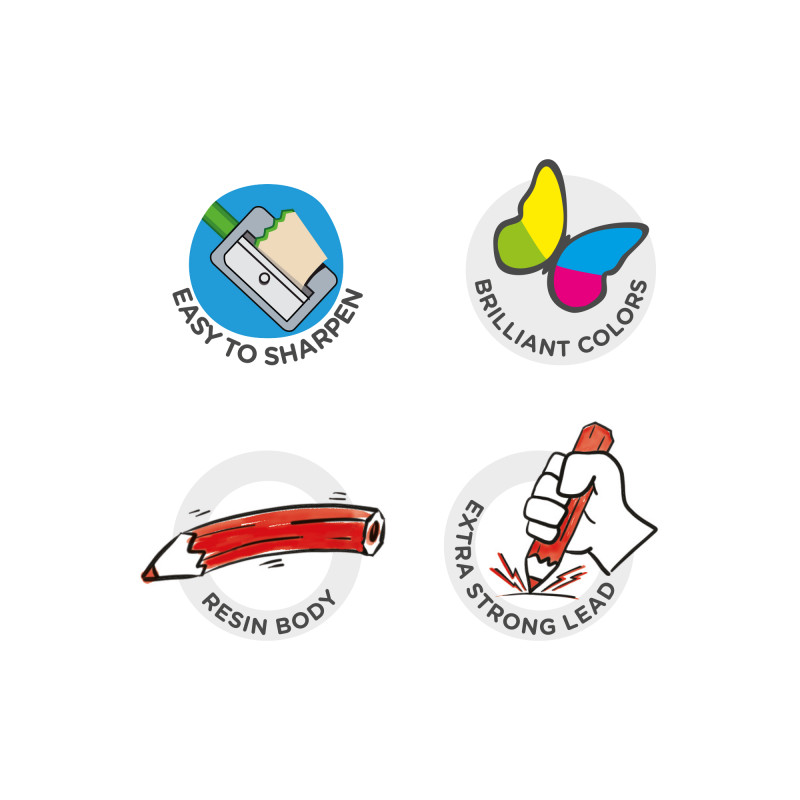 Maxi Triangular Pencils TITA - 6 Pcs TITA TRIANGULAR MAXI CARIOCA