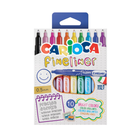 Fineliner - 10 Pcs Fineliner CARIOCA