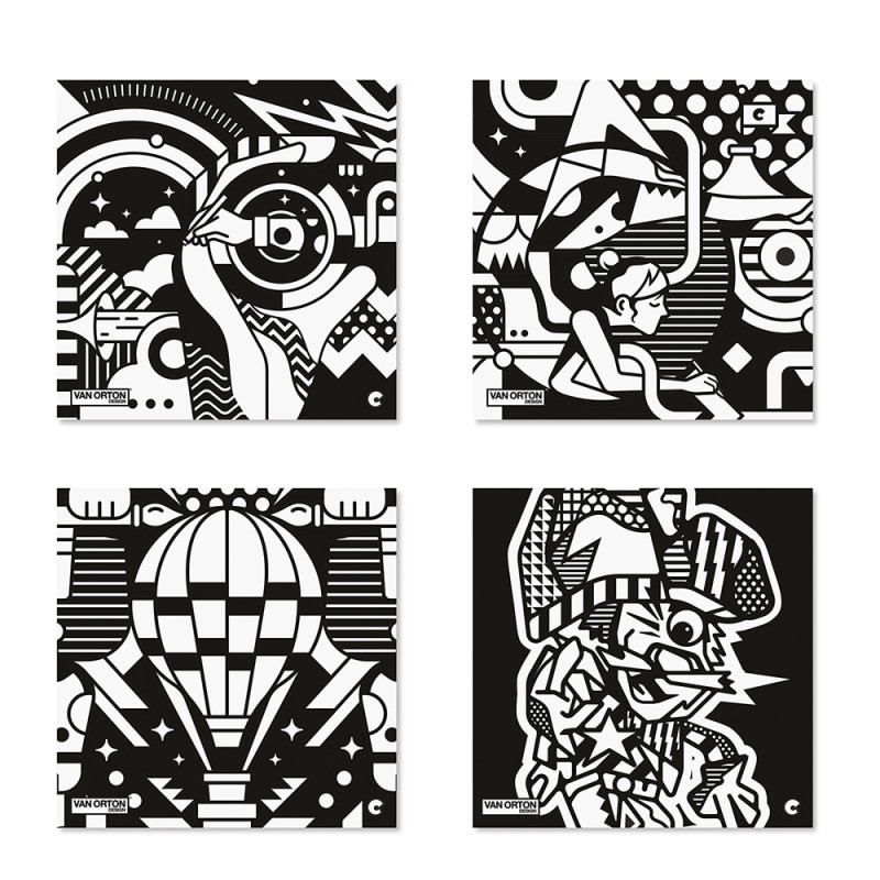 Velvet Artworks Van Orton Design - 4 Uds ÁLBUMES Y ROTULADORES CARIOCA